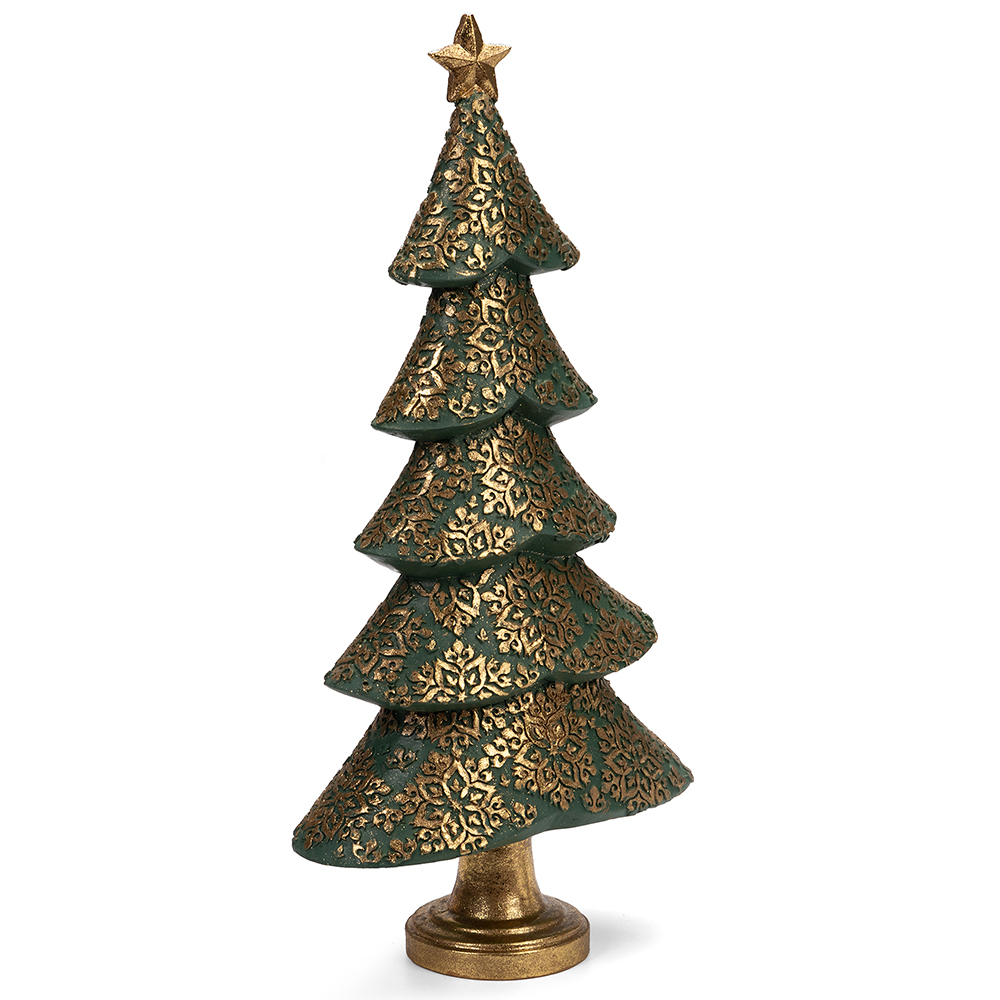 Roman Christmas - Golden Filigree Christmas Tree Green 37cm | Peter's ...