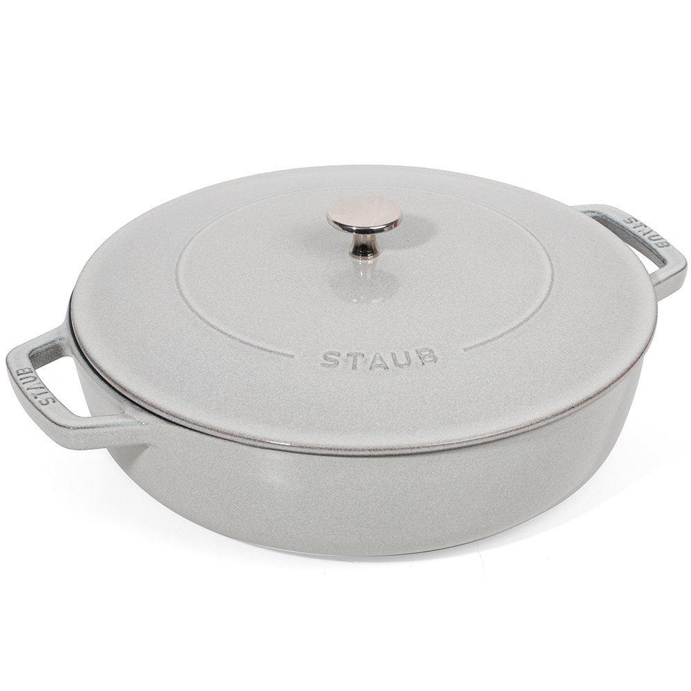 Staub - Saute Pan with Chistera Lid White Truffle 3.7L/28cm | Peter's ...