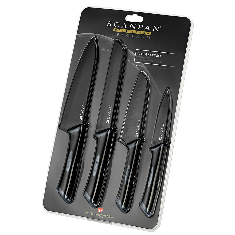 Scanpan - Spectrum Knife Set Black/Grey 4pce | Peter's of Kensington