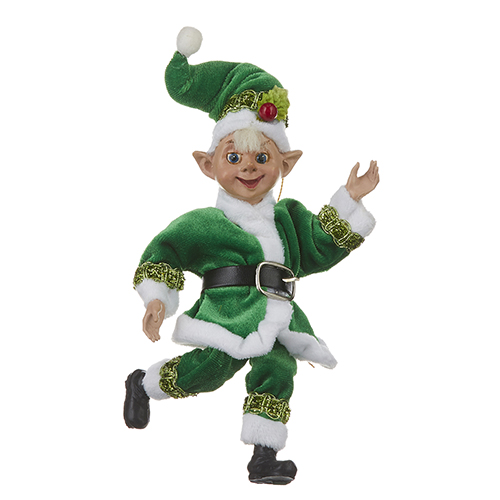 Raz - Green Posable Elf 7inches | Peter's of Kensington