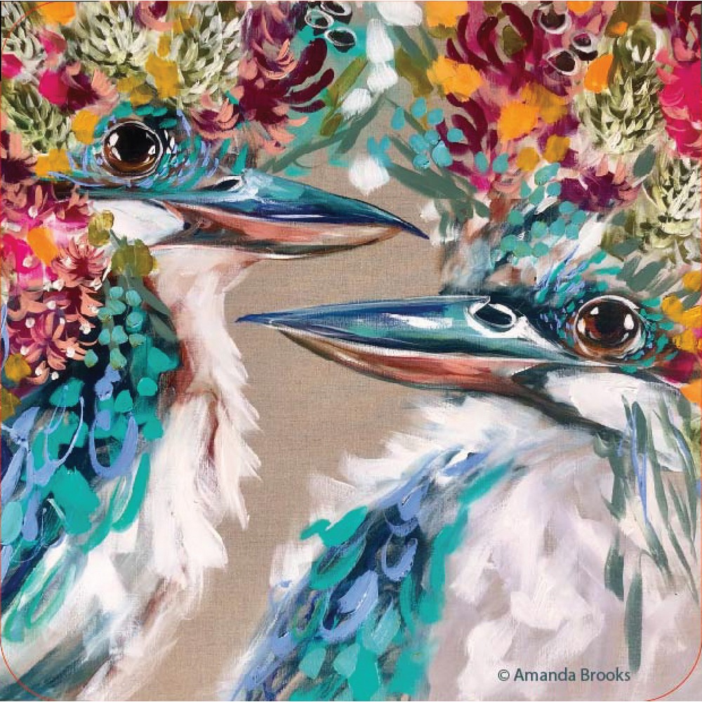 Lilli Rock - Kingfisher Face Coaster Set 4pce | Peter's of Kensington