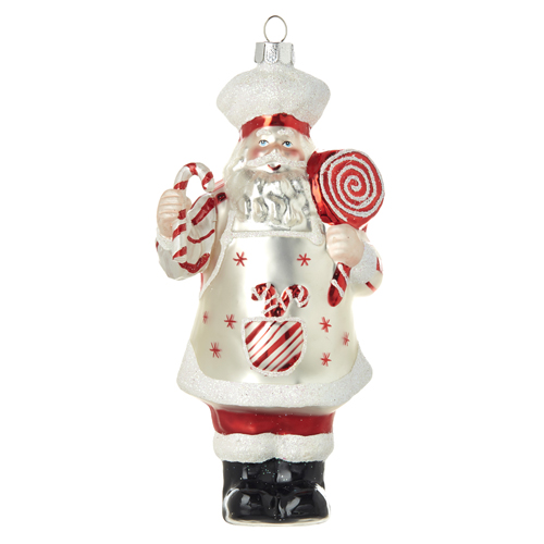 Raz - Peppermint Santa Ornament | Peter's of Kensington