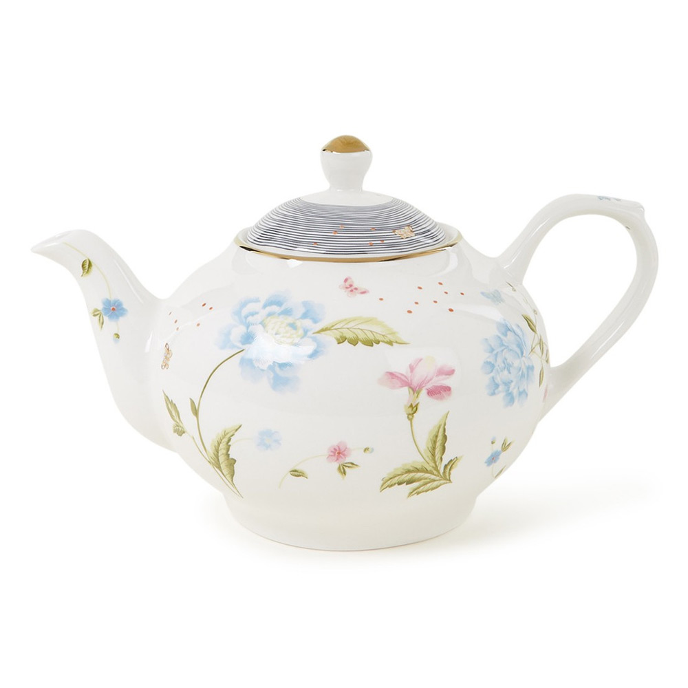 Laura Ashley - Elveden White Teapot 1.6L | Peter's of Kensington