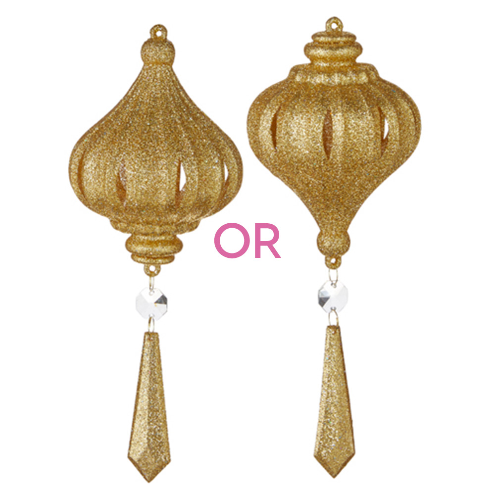 Raz - Gold Glitter Tassel Ornament | Peter's of Kensington