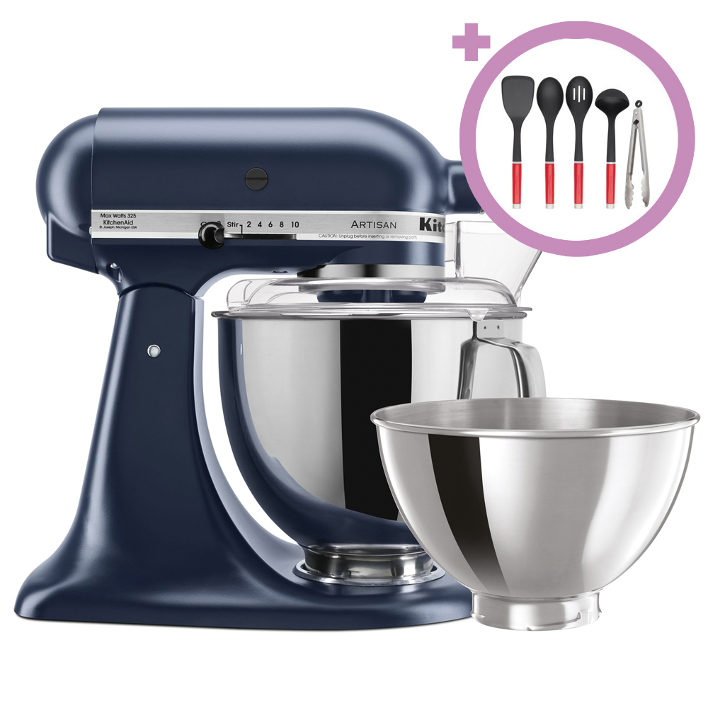 KitchenAid - KSM160 Ink Blue Stand Mixer + Utensil Set | Peter's of ...