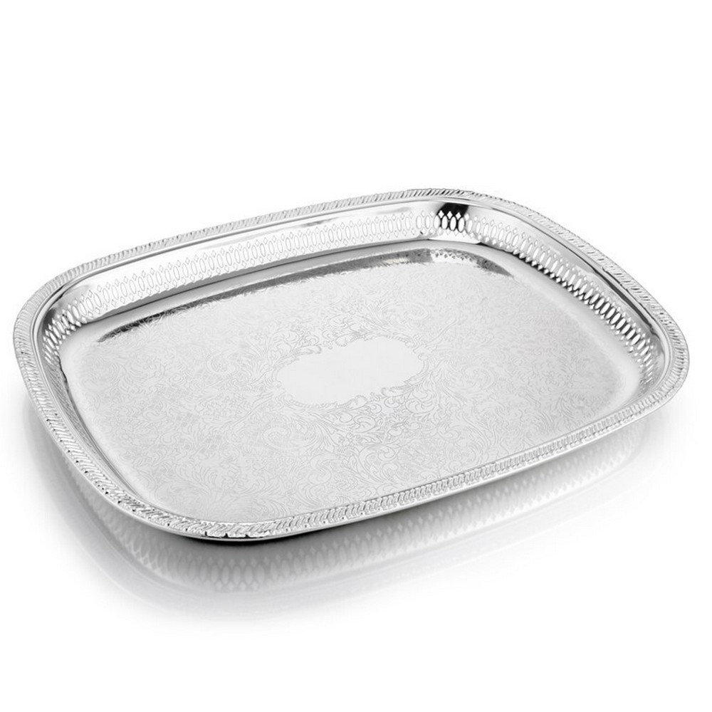 Whitehill - Silver Plated Rectangular Gallery Tray 45x34cm | Peter's of ...