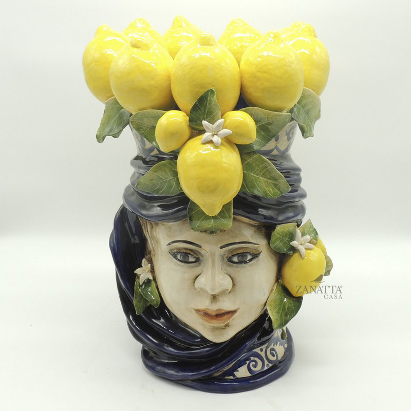 Zanatta - Blue Female Head With Lemon Application | Peter's of Kensington