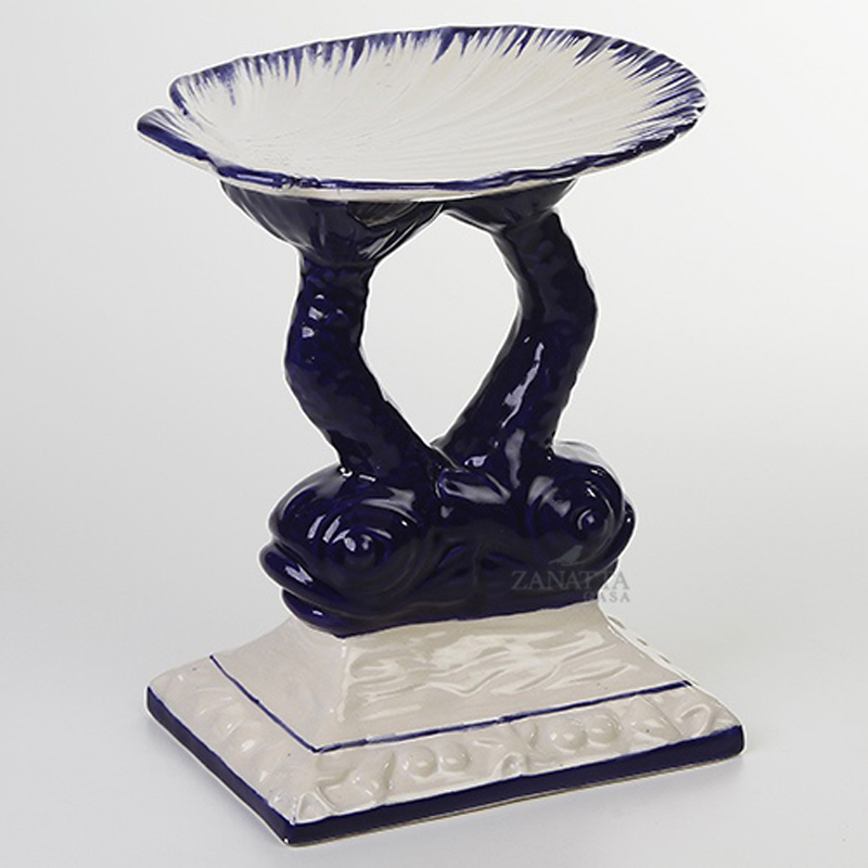 Zanatta - Blue Fish Base with Shell Plate 11.5x24.5x18cm | Peter's of ...