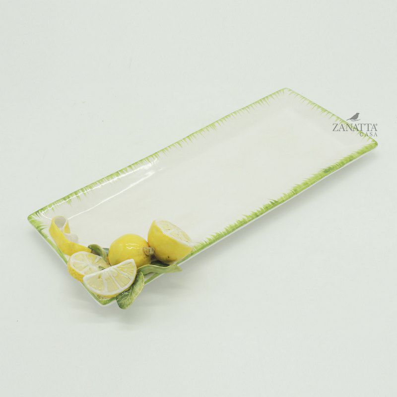 Zanatta - Rectangular Tray w/Application Of Open Lemon | Peter's of ...