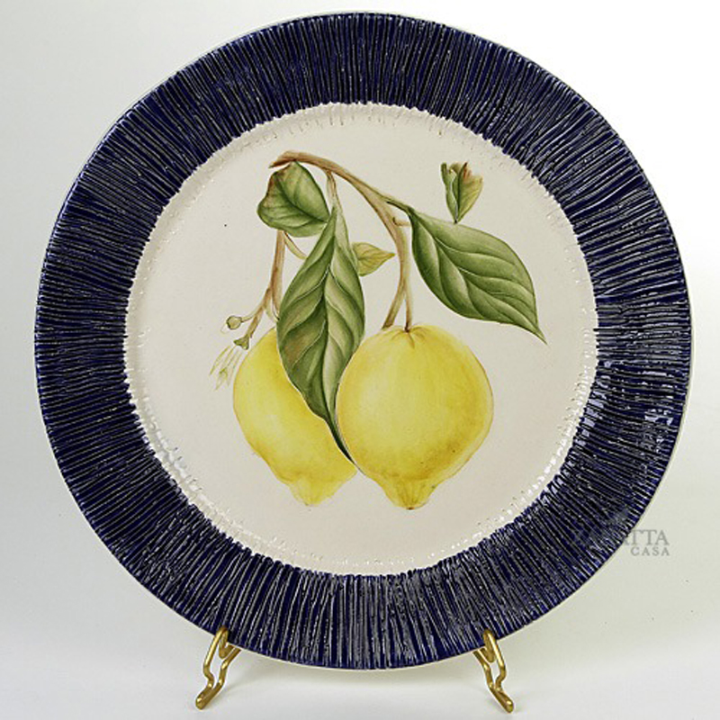 Zanatta - Sousplat With Lemon Design And Scratched Edge 32cm | Peter's ...