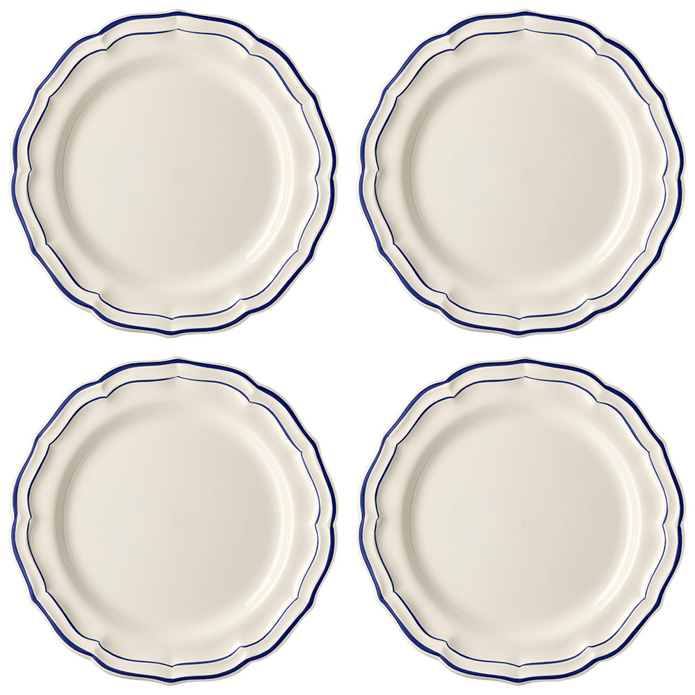 Gien - Filet Cobalt Dinner Plate Set 4pce | Peter's of Kensington