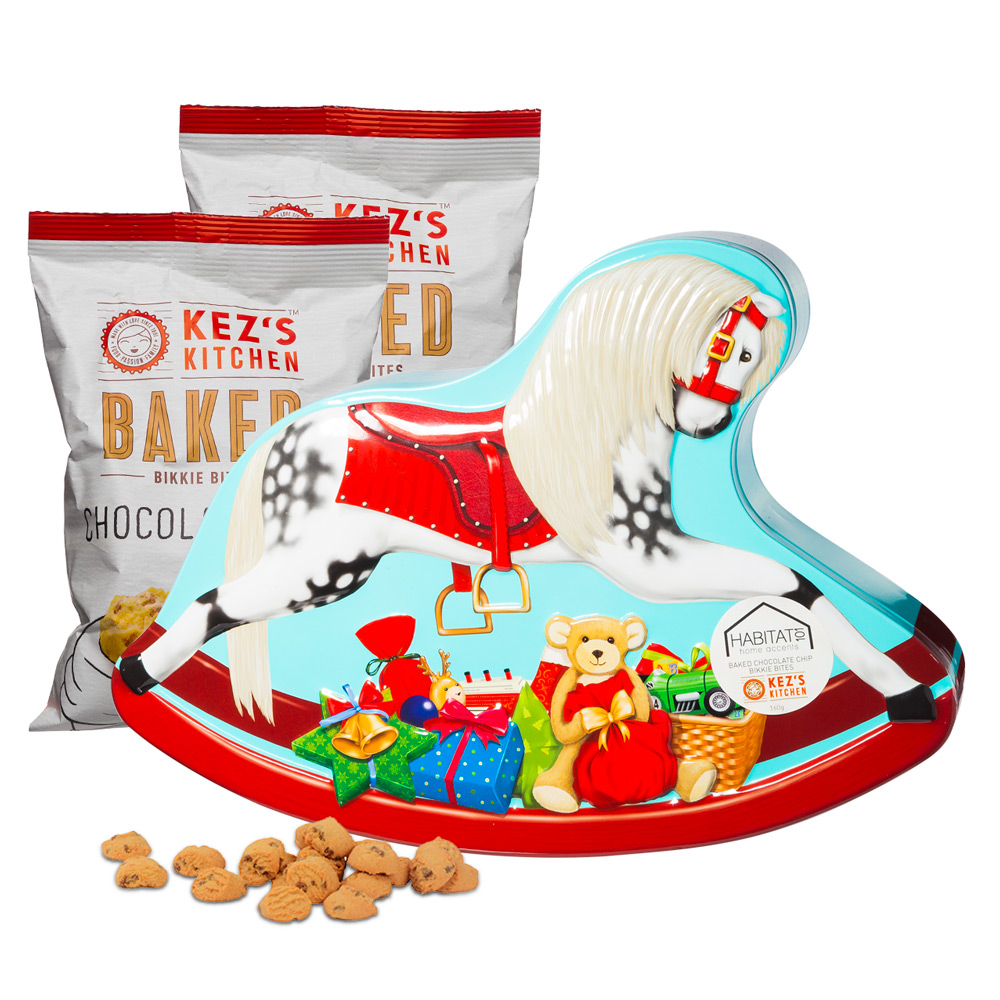 Habitat - Large Rocking Horse Blue Biscuit Tin | Peter's of Kensington