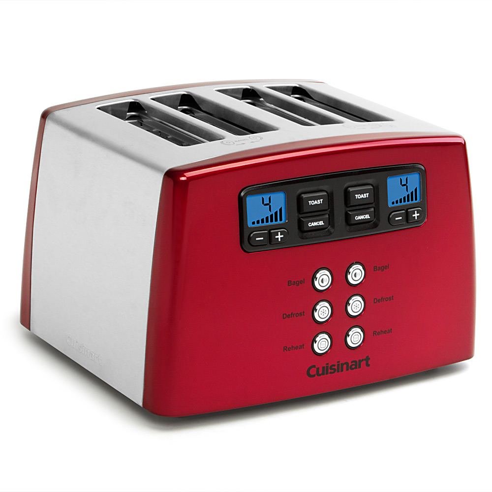 Cuisinart - Red Countdown Four-Slice Toaster | Peter's of Kensington