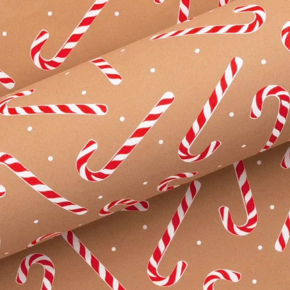 Vandoros - Candy Cane Ginger Wrapping Paper 76cm x 2.5m | Peter's of ...