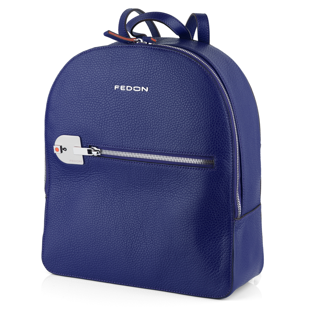 Fedon - Amelia Leather Backpack Dark Blue | Peter's of Kensington