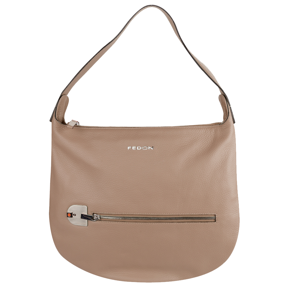 Fedon - Amelia Soft Moon Bag Light Grey | Peter's of Kensington