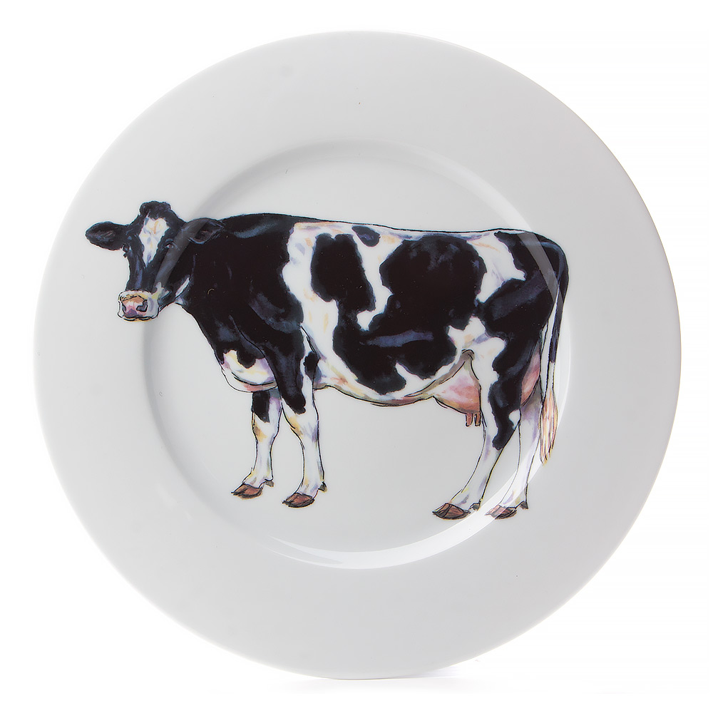 Jersey Pottery - Farmyard Friesian Cow Dinner Plate | Peter's of Kensington