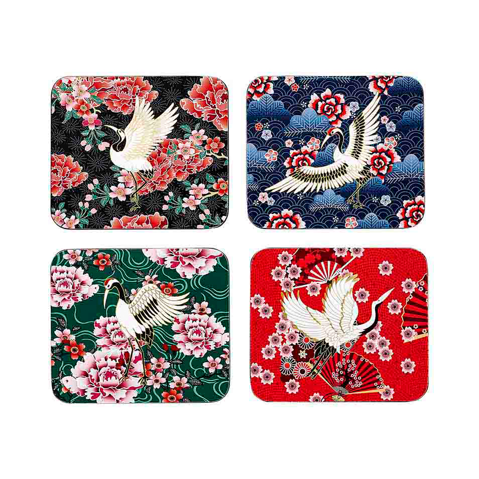 Ashdene - Osaka Collection Coaster Set Assorted Colours 4pce | Peter's ...