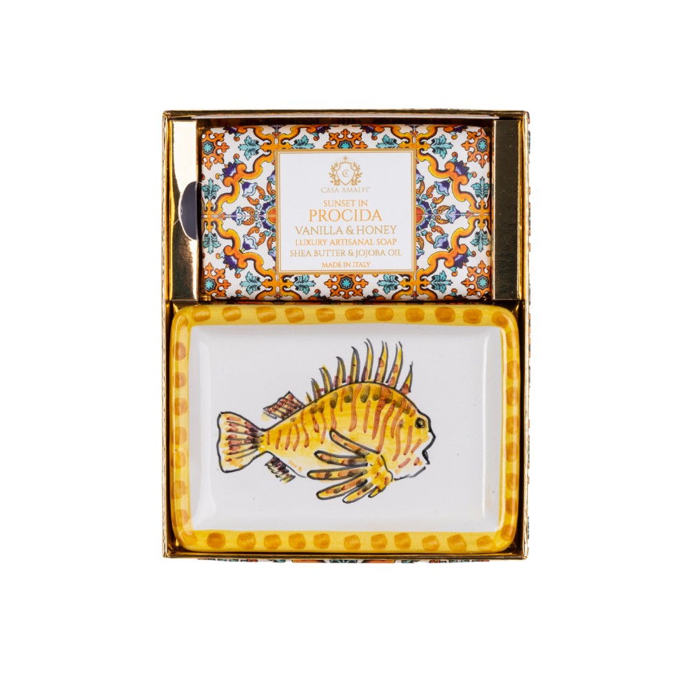 Casa Amalfi - Sunset In Procida Luxury Artisanal Soap w/Dish Gift Set ...