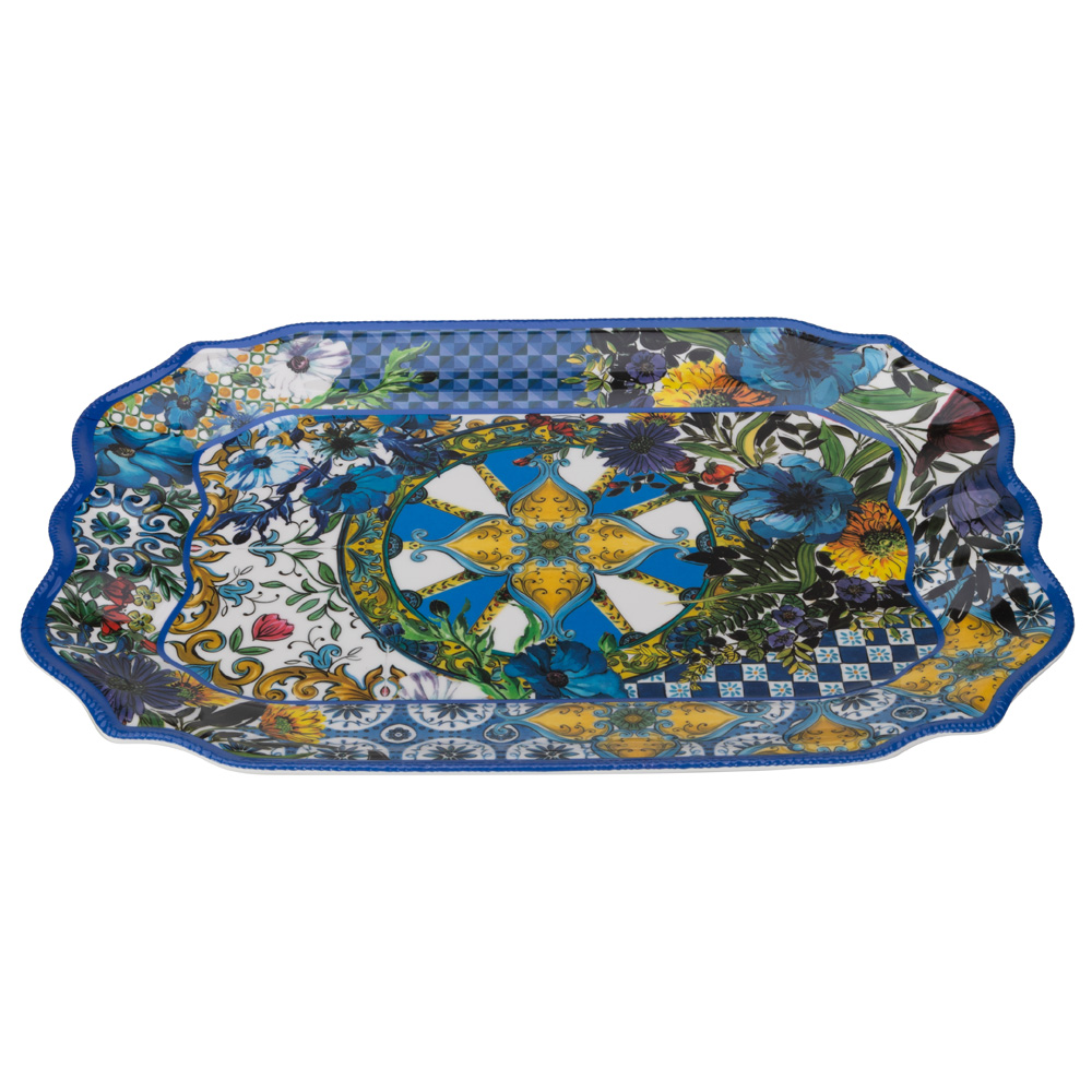 Baci Milano - Rectangular Tray Ocean 47cm | Peter's of Kensington