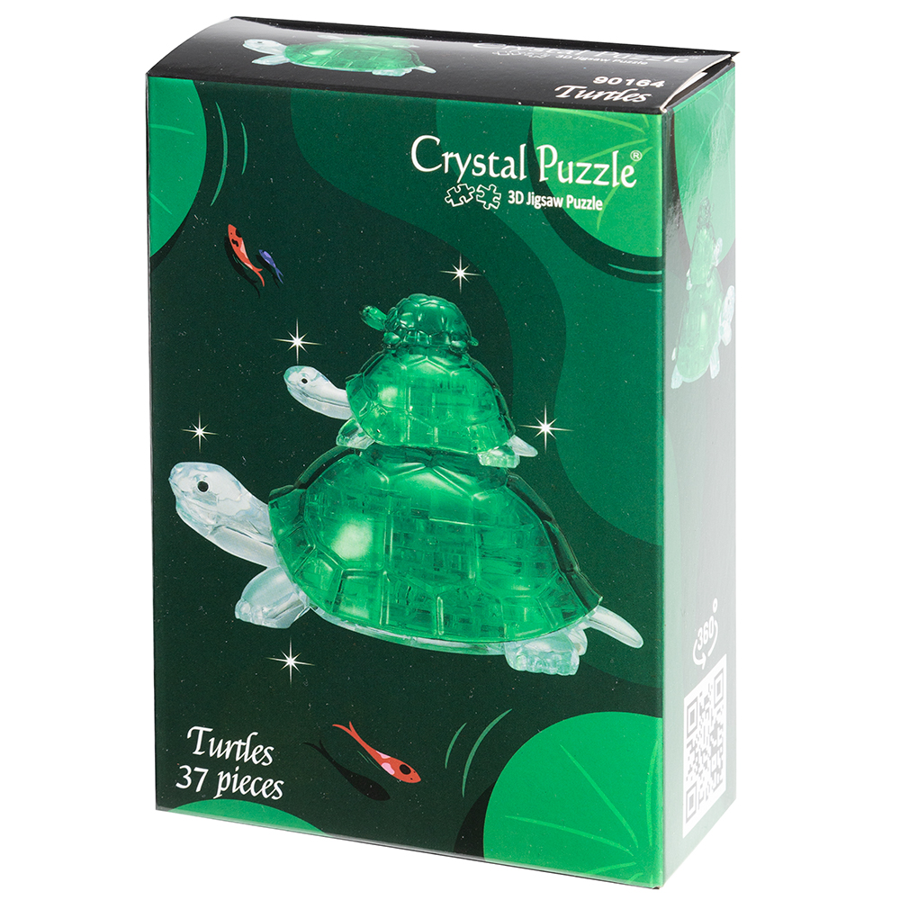 Games - 3D Crystal Jigsaw Puzzle Turtles 37pce | Peter's of Kensington
