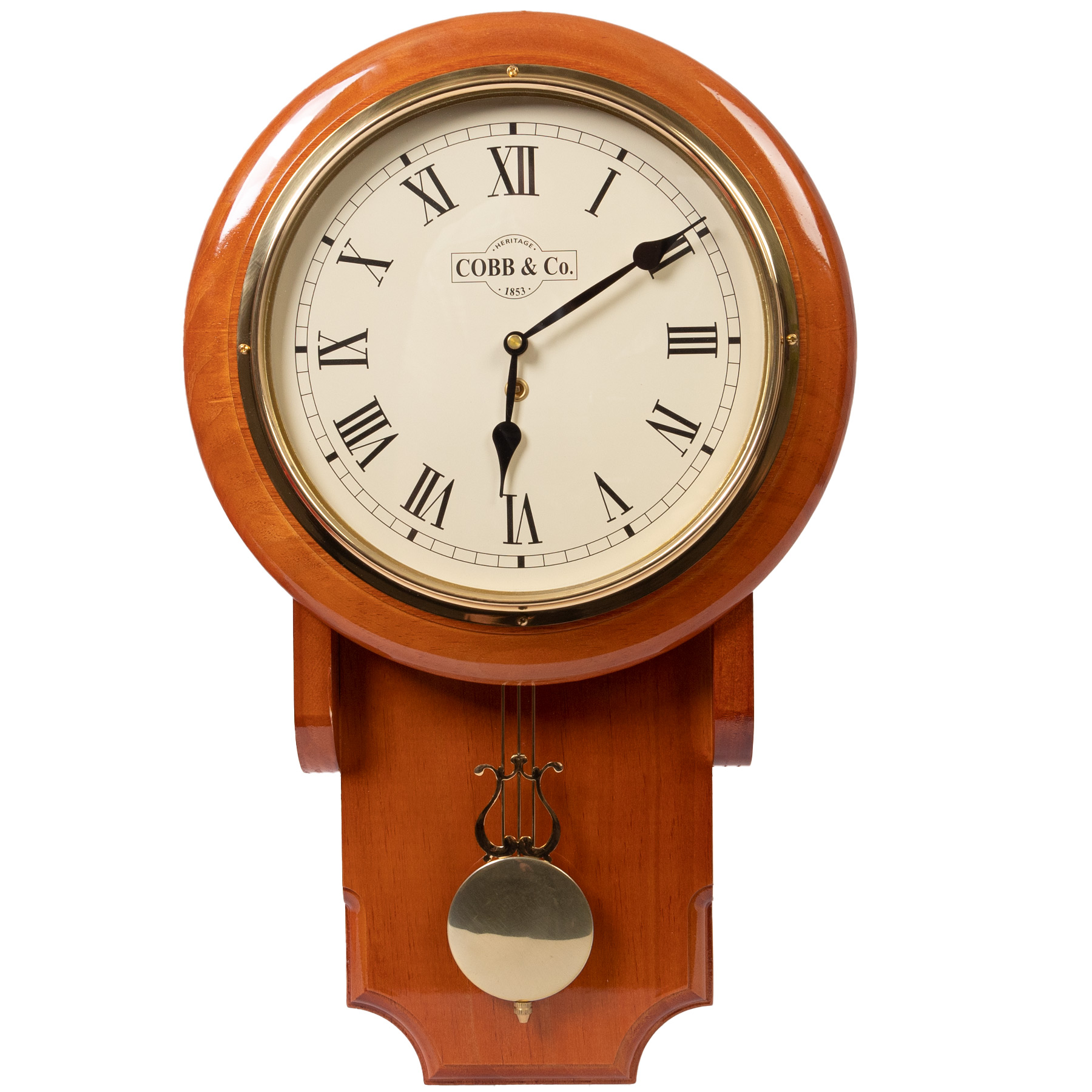 Cobb & Co. - Medium Pendulum Railway Clock 320x550mm Oak | Peter's of ...