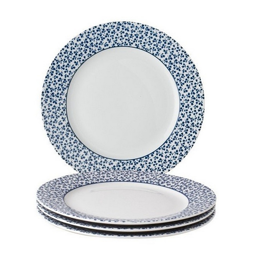 Laura Ashley - Blueprint Floris Plate Set 23cm 4pcs | Peter's of Kensington