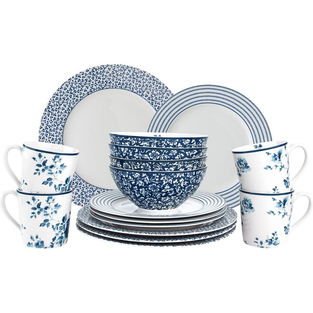 Laura Ashley - Blueprint Porcelain Dinner Set Sweet Allysum 16pcs ...