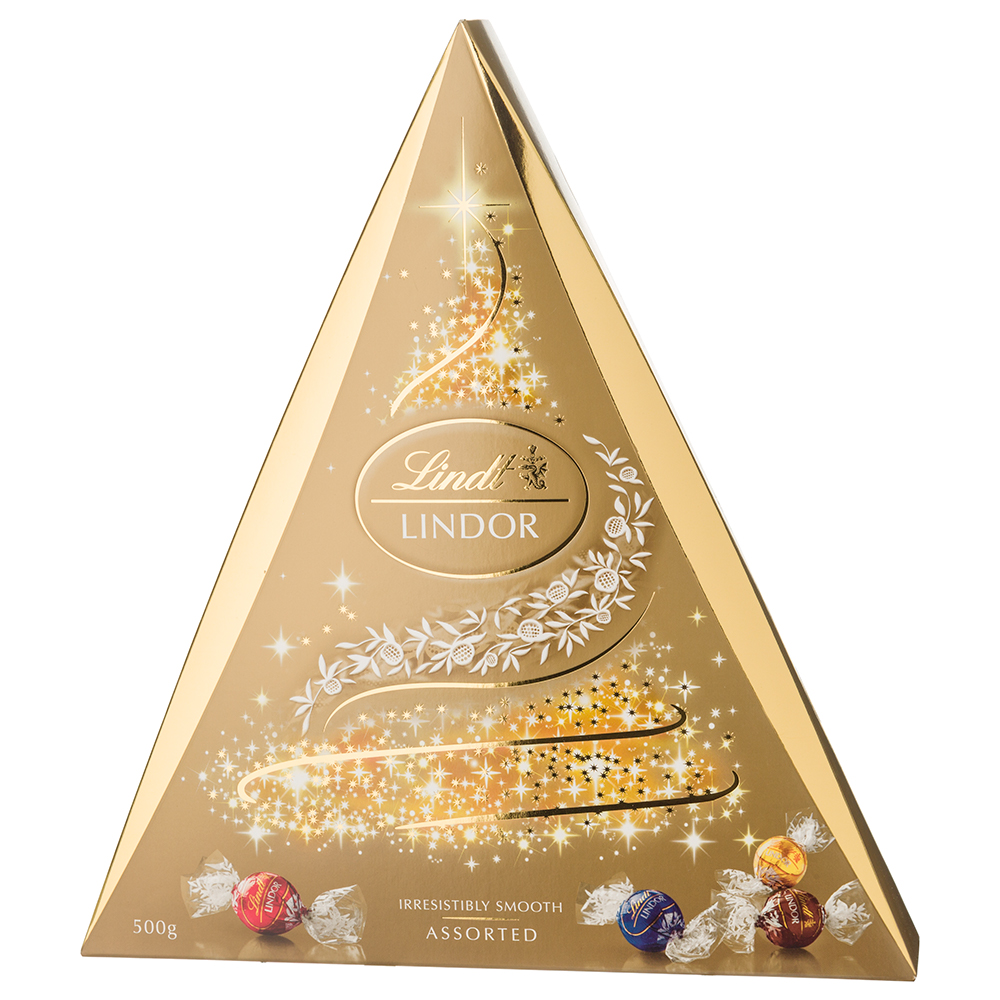 Lindt - Lindor Christmas Tree Assorted Chocolates Box 500g | Peter's of ...