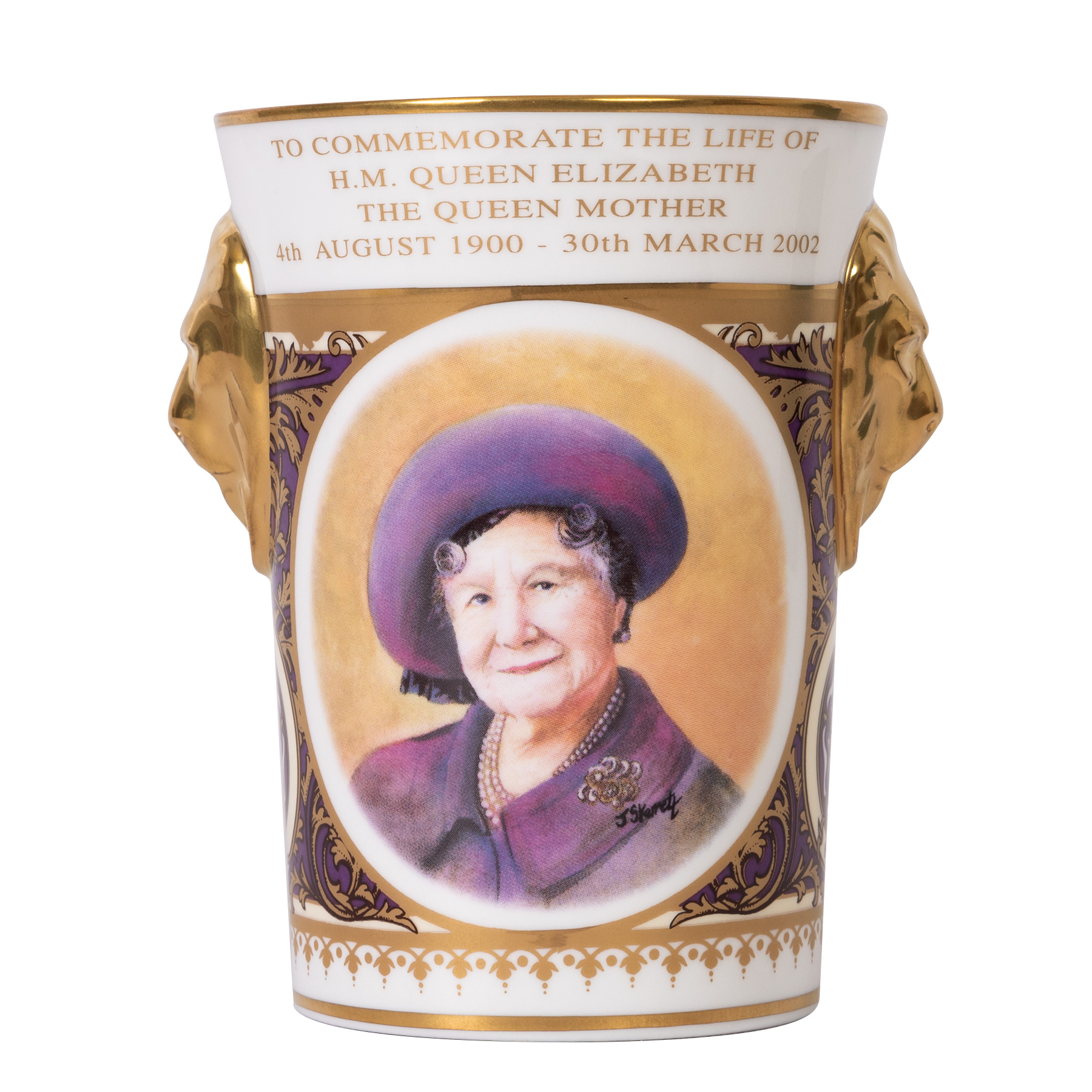Caverswall - Limited Edition Queen Mother Lion's Head Beaker | Peter's ...