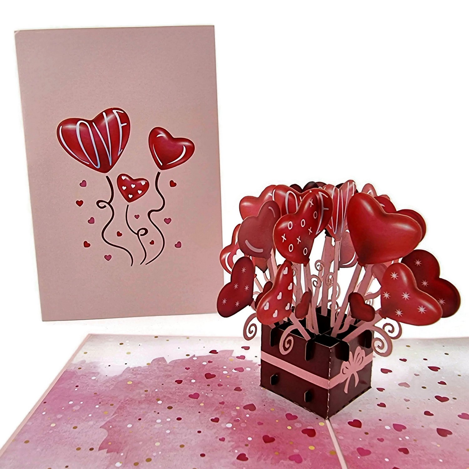 Colorpop - Hearts Balloon Box Card | Peter's of Kensington