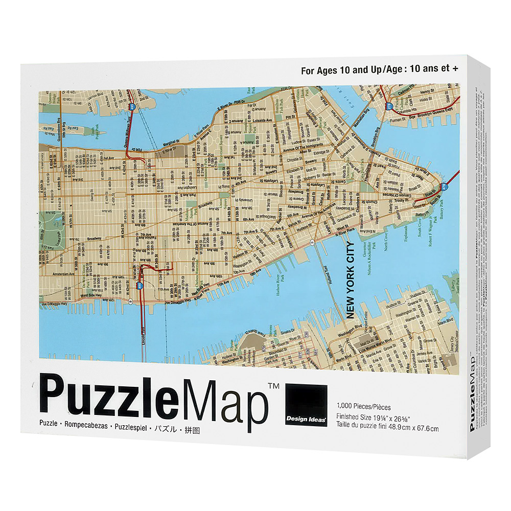 Design Ideas - Puzzle Map New York 1000pce | Peter's of Kensington
