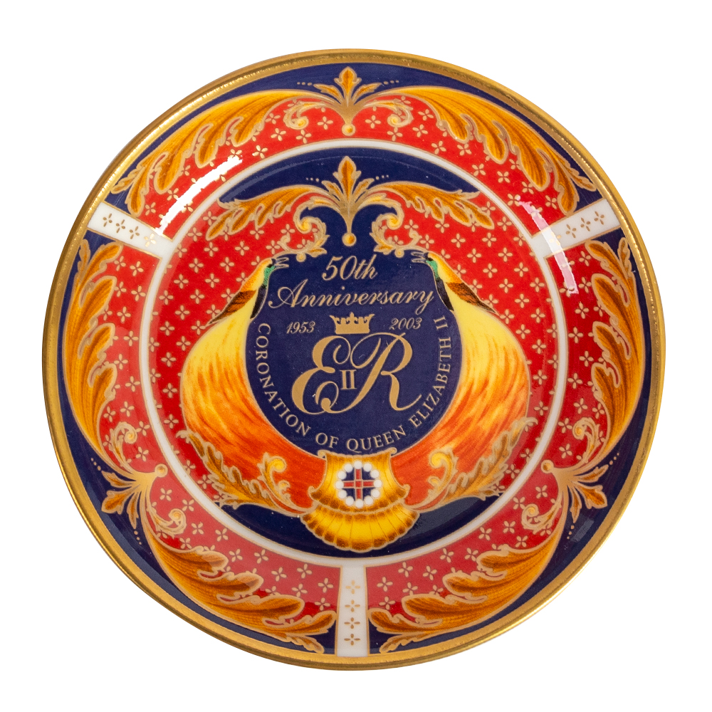 Royal Worcester - 50th Anniversary Queen Coronation Coaster | Peter's ...