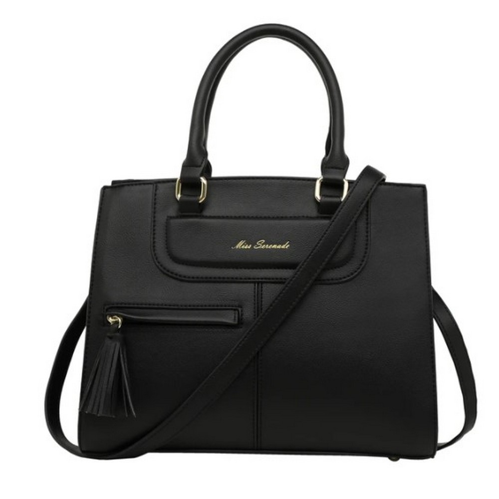 Serenade Leather - Eliana Vegan Grip Handle Bag Black | Peter's of ...