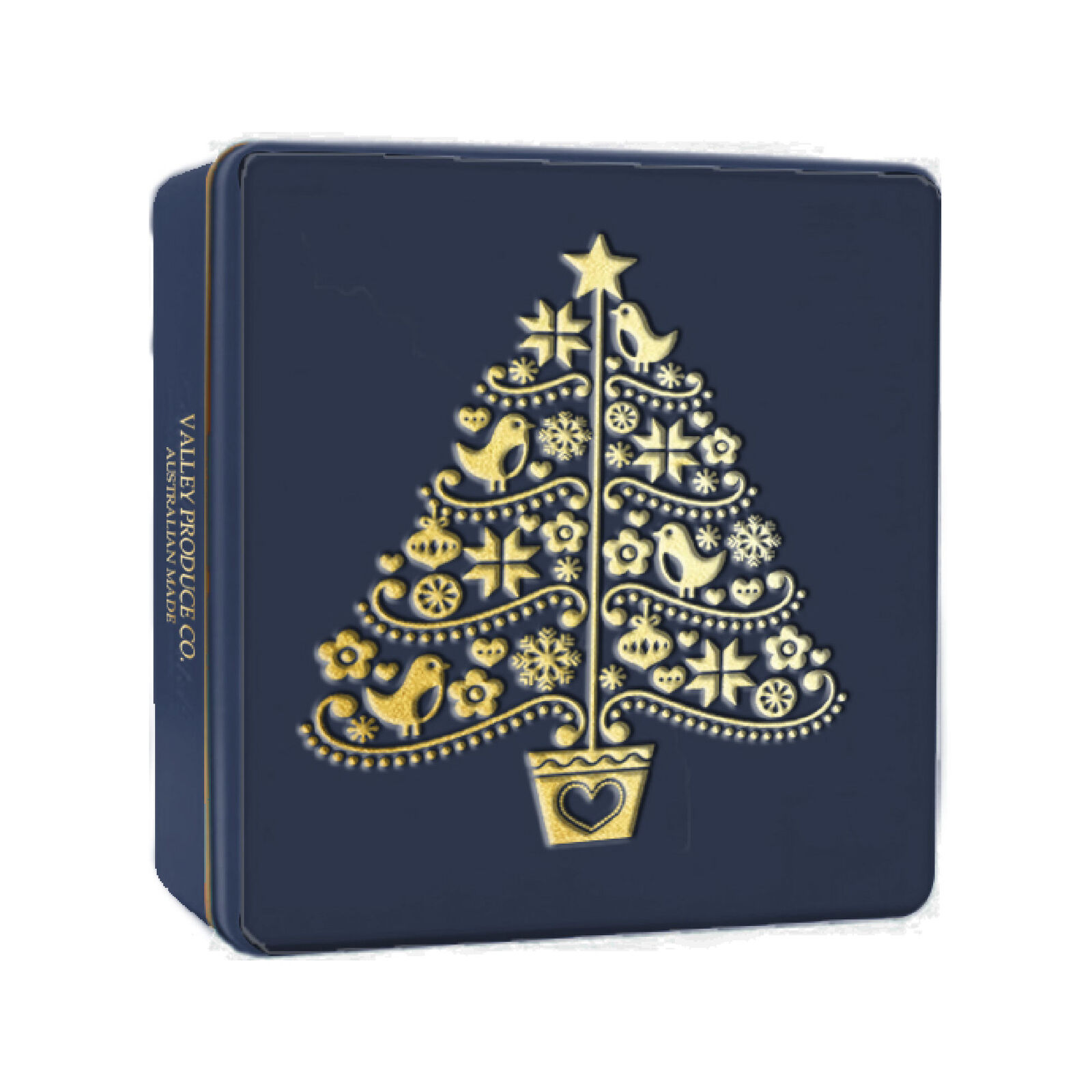 Valley Produce Company - Pure Butter Shortbread Tin Gold Christmas Tree ...