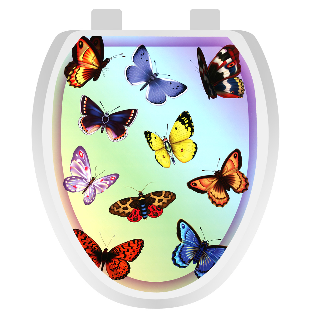 Toilet Tattoo - Butterfly Dreams Elongated Toilet Tattoo | Peter's of ...