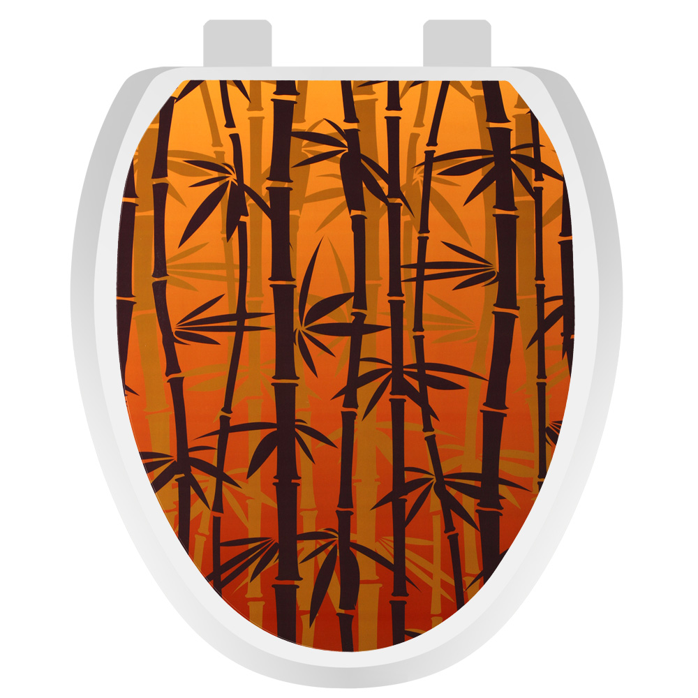 Toilet Tattoo - Bronzed Bamboo Elongated Toilet Tattoo | Peter's of ...