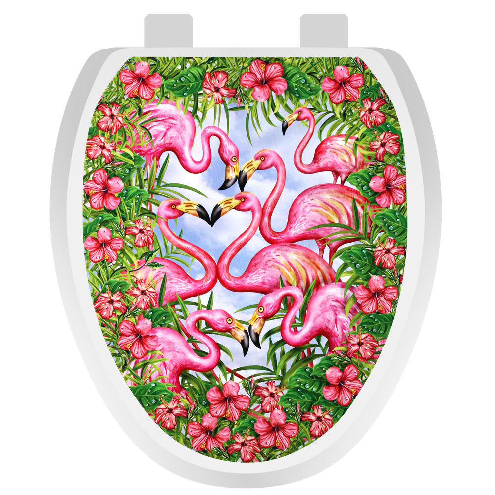 Toilet Tattoo - Flamingo's Fancy Elongated Toilet Tattoo | Peter's of ...
