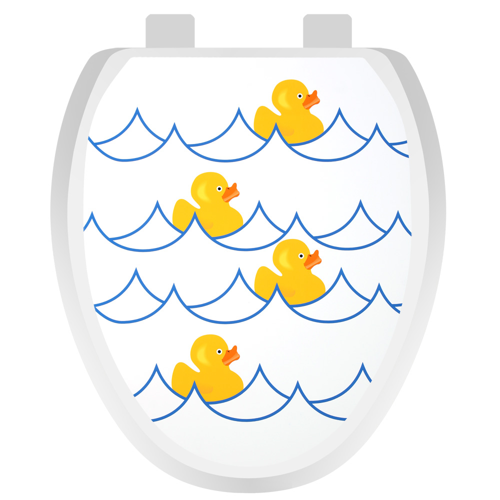 Toilet Tattoo - Rubber Ducky Elongated Toilet Tattoo | Peter's of ...