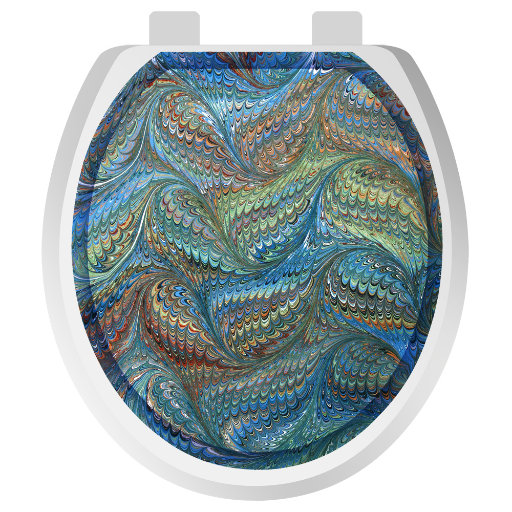 Toilet Tattoo - Victorian Feathers Round Toilet Tattoo | Peter's of ...