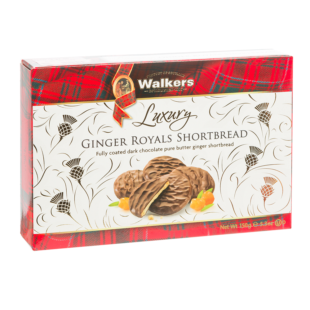 Walkers - Luxury Ginger Royals Shortbread 150g | Peter's of Kensington