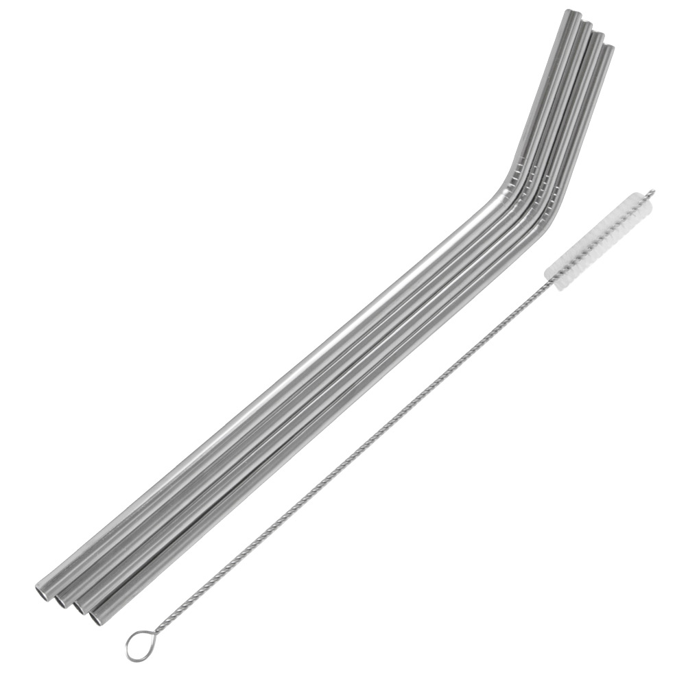 Avanti - Stainless Steel Straw Set 4pce | Peter's of Kensington