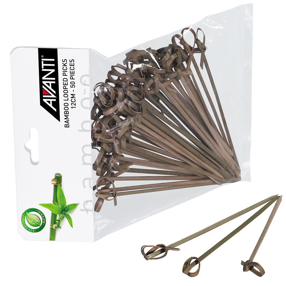 Avanti - Bamboo Looped Picks 12cm 50pce | Peter's of Kensington
