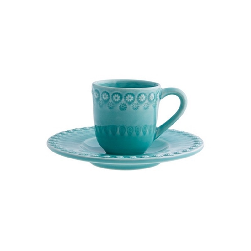 Bordallo Pinheiro - Fantasy Espresso Cup & Saucer Acqua 9cm/150ml ...