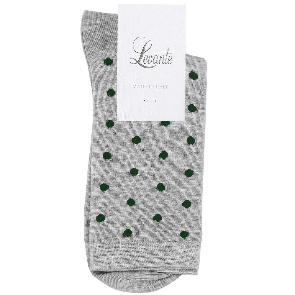 Levante - Petite Spot Crew Socks Grey Marle/Nori | Peter's of Kensington