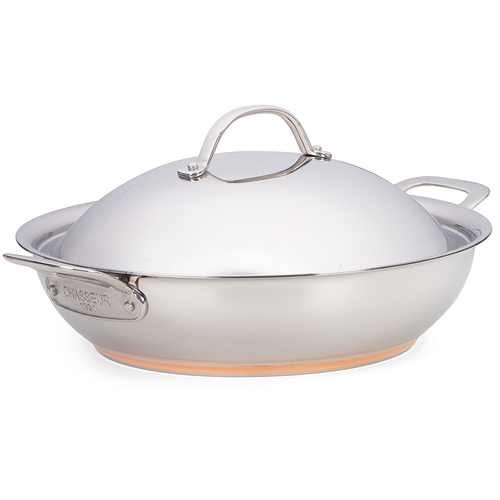 Chasseur - Le Cuivre Chefs Pan w/Lid 32cm/5.8L | Peter's of Kensington