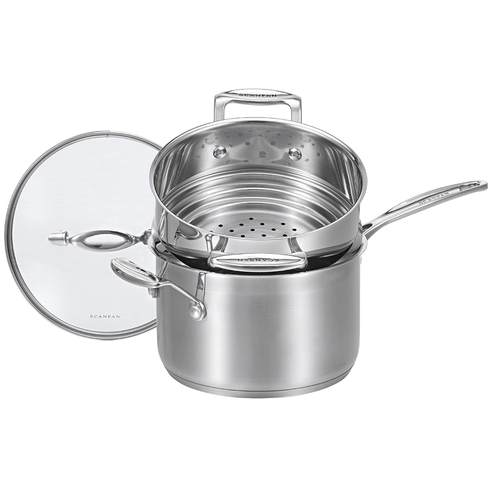 Scanpan - Impact Saucepan and Multi-Steamer Insert Set 2pce | Peter's ...