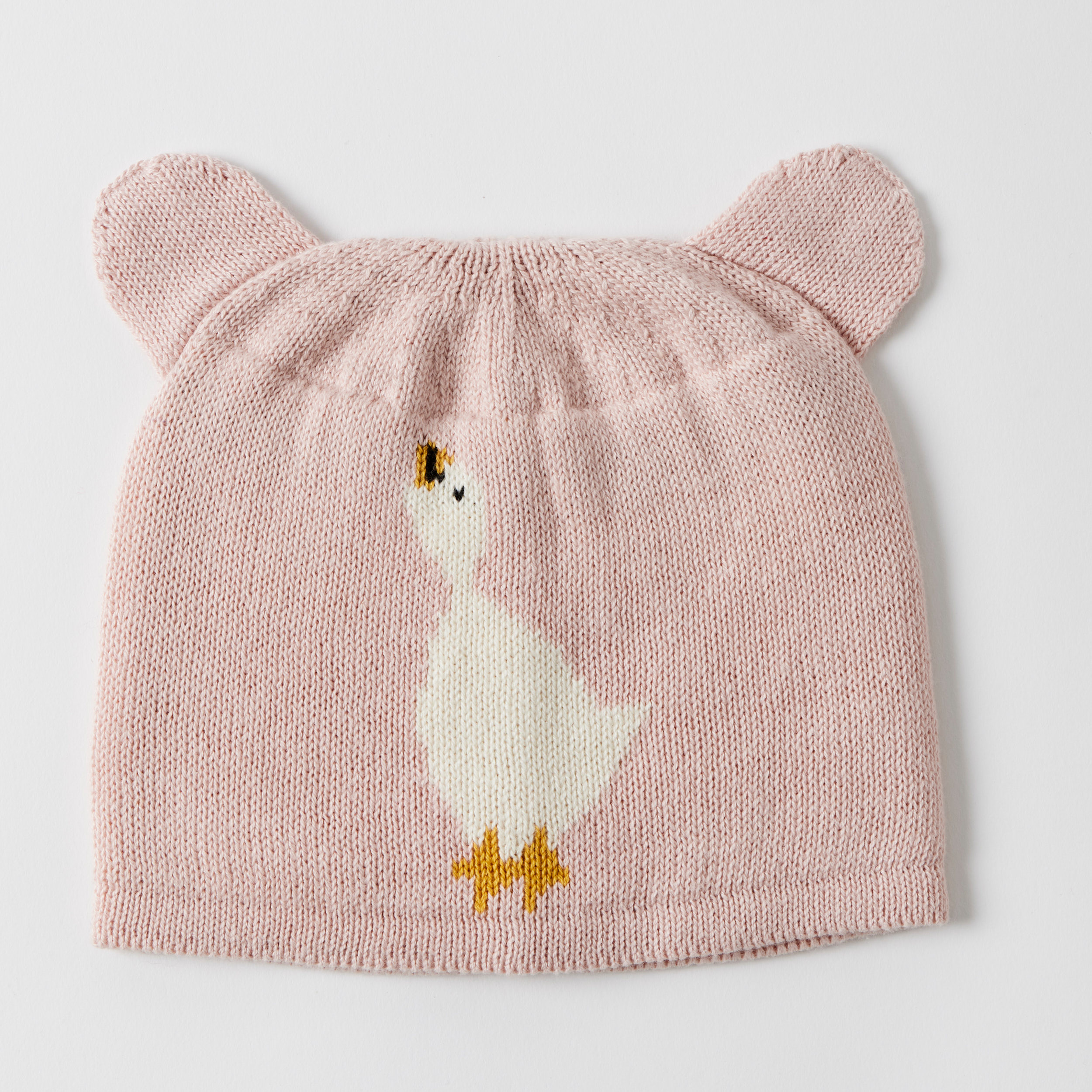 Jiggle & Giggle - Enchanted Knit Duck Beanie Pink | Peter's of Kensington