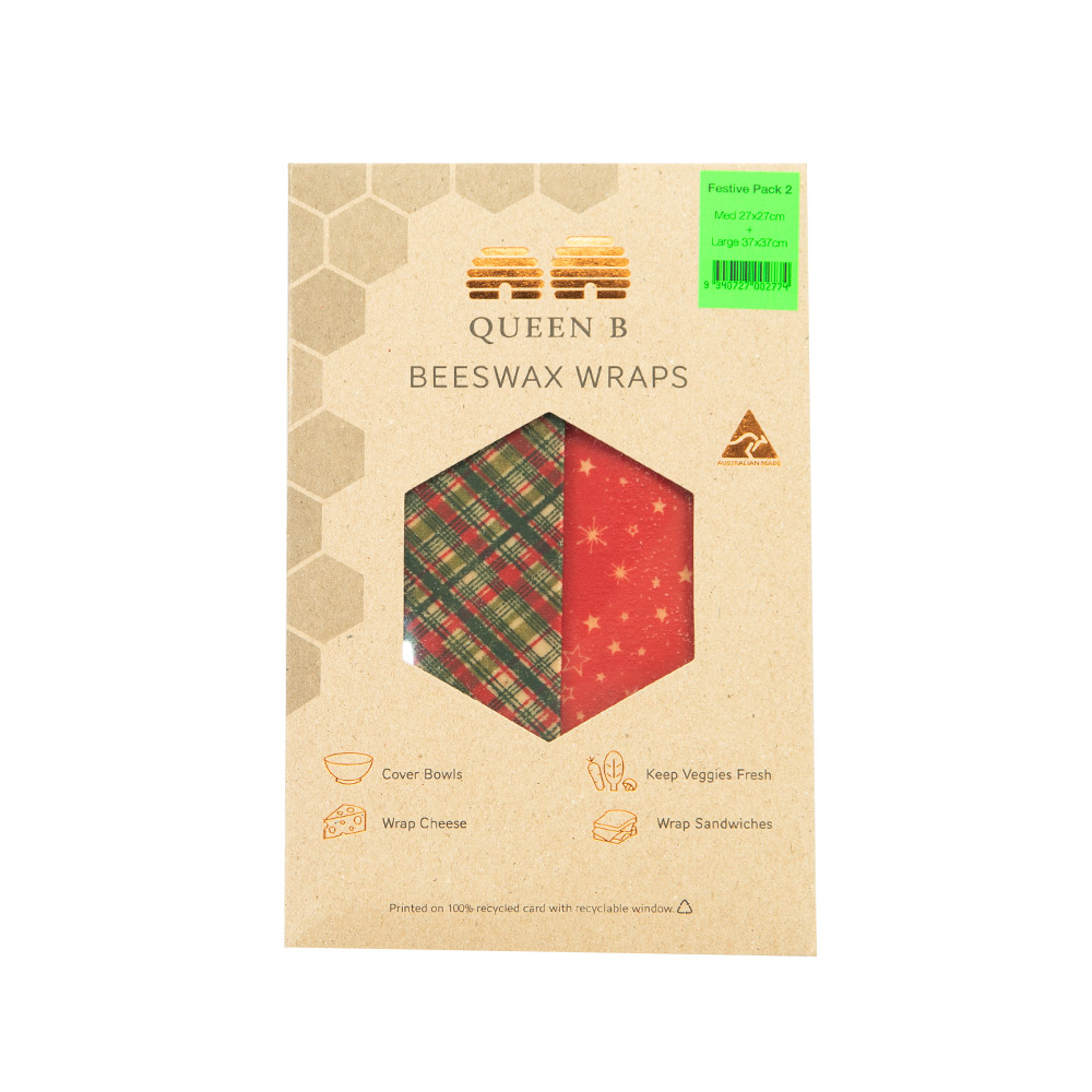 Queen B - Beeswax Wrap Red Sparkle & Gingham Med/Lrge 2pce | Peter's of ...