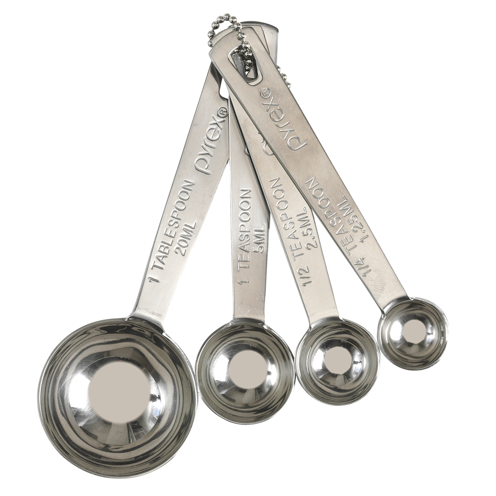 Pyrex - Platinum Stainless Steel Measuring Spoon Set 4pce | Peter's of ...